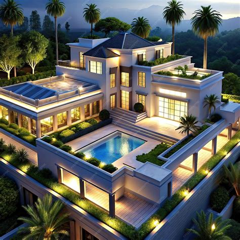 Premium Photo Create An Extremely Realistic And Modern Big Mansion