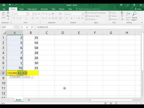 Excel me जड Sum formula ka use kaise kare YouTube