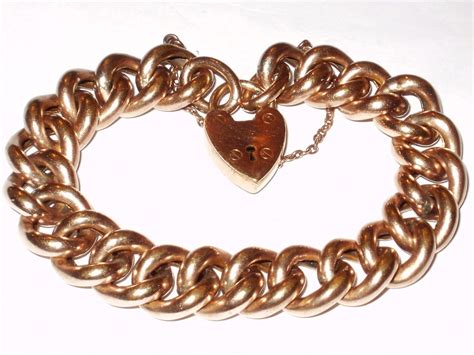 Antique Edwardian 18ct Rose Rolled Gold Bracelet With Padlock And Safety Chain Antique Price