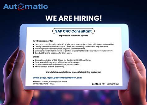 Automatic Infotech On Linkedin Wearehiring Sap C4c Consultant Sapjobs Sapconsultant Sapc4c…
