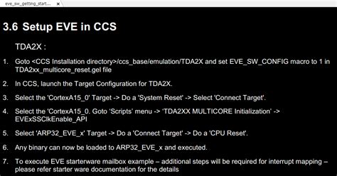ccs tda2evm5777 eve load program file problem processors forum
