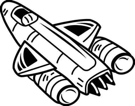 Interstellar Ship Icon In Drawing Style 55225500 Vector Art At Vecteezy