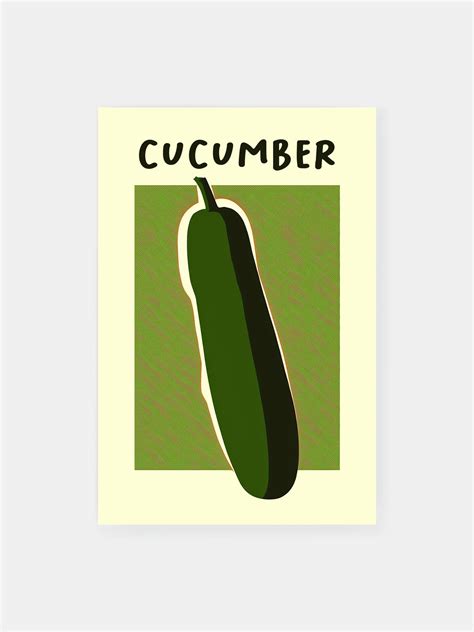 Pop Art Cucumber Poster Klumo Shop