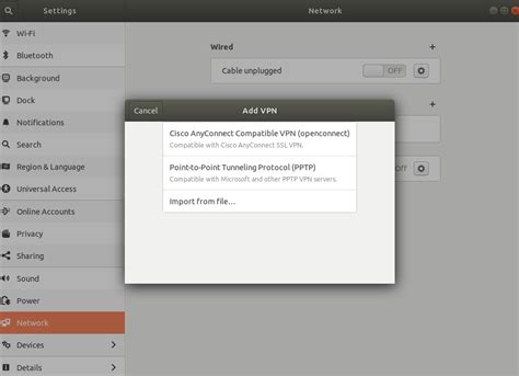 Openconnect Vpn On Ubuntu 18 Set Up Like The Default Of Oc On Fedora Workstation Need Pa