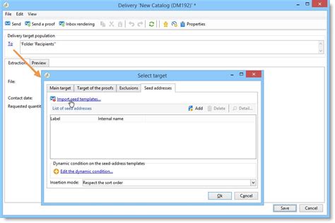 add seed addresses adobe campaign