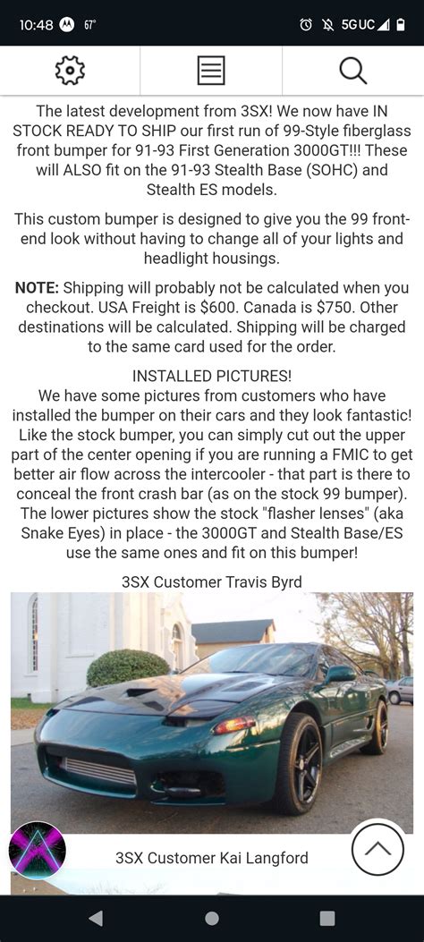 3sx 99 Style Bumper On A Stealth Tt R3000gt