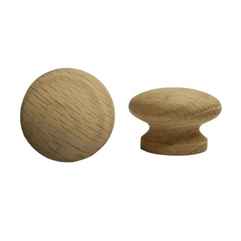 Oak Wood Cabinet Knobs 1 12 Round