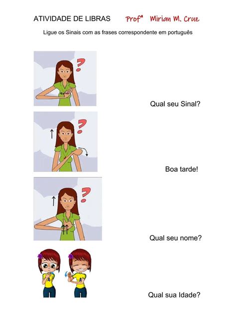Atividade De Libras Interactive Worksheet Live Worksheets