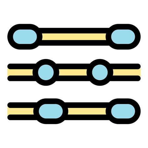 Three Horizontal Adjustment Control Slider Bars With Rounded And