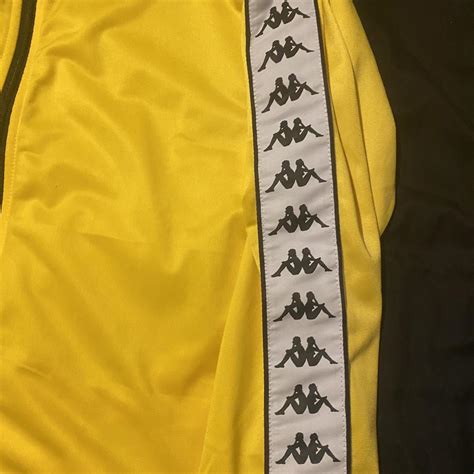 Vintage Yellow Kappa Jacket Size Xl Send Offers Depop