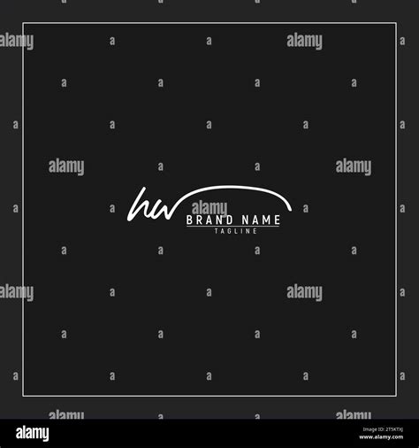 Initial Hw Stock Vector Images Alamy