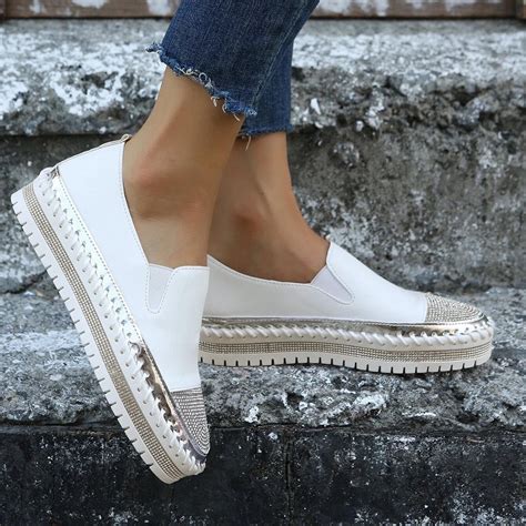 Tuobarr Womens Slip On Flat Shoes Womens Fashion Color Matching