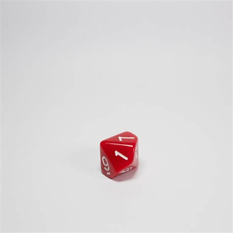 Red Acrylic D10 Dice Tabletop Supply
