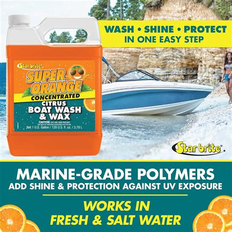 Star Brite Super Orange Citrus Boat Wash And Wax Concentrate Removes