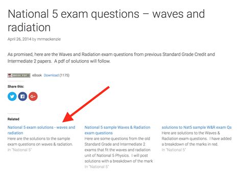 National 5 Exam Questions Waves And Radiation Fizzics