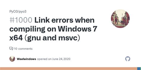 Link Errors When Compiling On Windows 7 X64 Gnu And Msvc · Issue