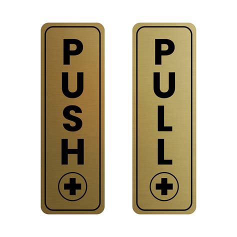 Signs Bylita Vertical Push And Pull Door Signs Medical Cross Door