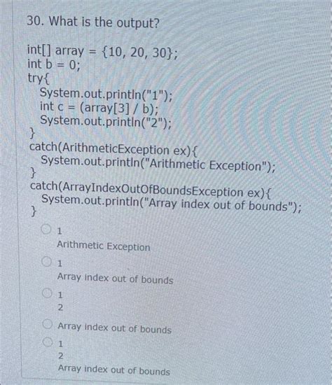 Solved 30 What Is The Output Int Array 10 20 30