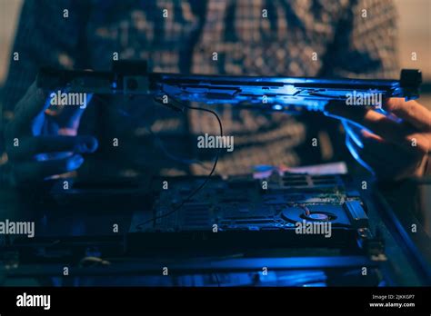 Electronic Repair Engineer Broken Laptop Keyboard Stock Photo Alamy