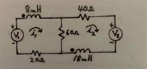 Solved Write Loop Equations For I1 And I2 The Current In