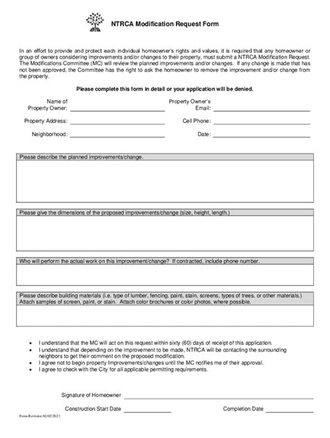 Fillable Online How To Submit This Modification Request Form Fax Email