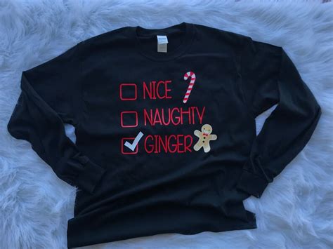 Naughty Nice Ginger Svg Christmas Svg Ginger Svg Checklist Cut File