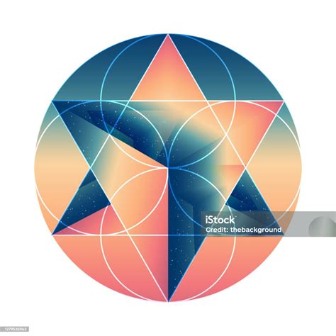 인테리어 디자인 포스터 흐린 배경에 공간과 기하학적 인물의 반사와 추상 피라미드 벡터 미래 다기능 배경 거울에 대한 스톡 벡터