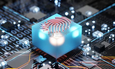 3d指纹芯片科技场景图片素材 正版创意图片402431338 摄图网