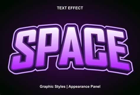 Space Text Effect With Editable Graphic Style 13713721 Vector Art At Vecteezy