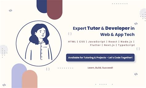 Tutor You In Html Css Javascript React Flutter Full Stack And