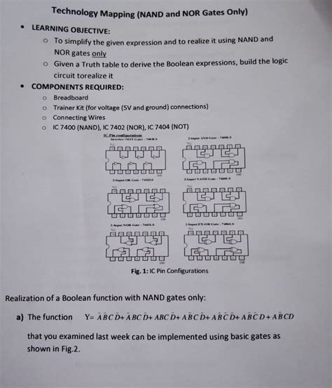 Solved Technolo Ology Mapping Nand And Nor Gates Only