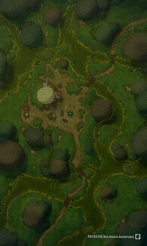 Swamp Hut 24x40 Fantasy Map For Dnd And Pathfinder Campaigns