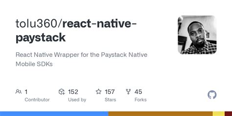 Github Tolu360react Native Paystack React Native Wrapper For The