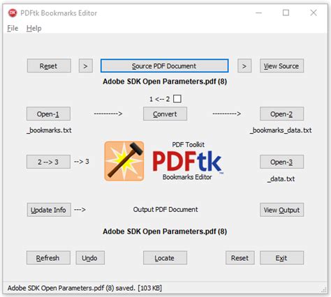 pdftk bookmarks editor