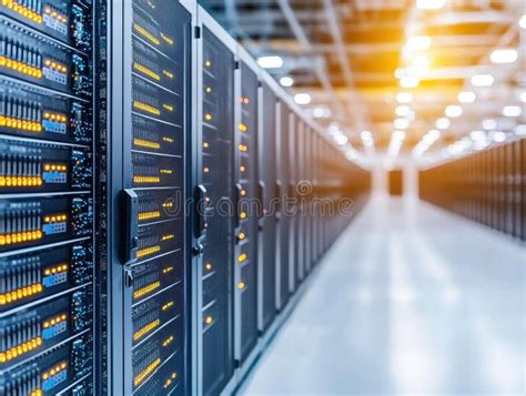 Advanced Servers In A High Tech Data Center Designed For Optimal
