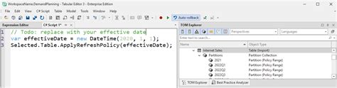 modify an existing refresh policy tabular editor documentation