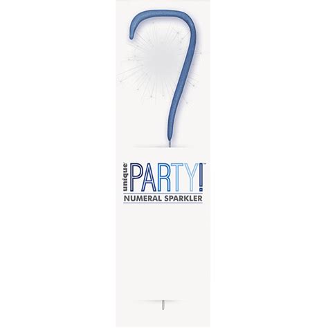 7 Blue Glitz Number 7 Sparkler Go International Uk