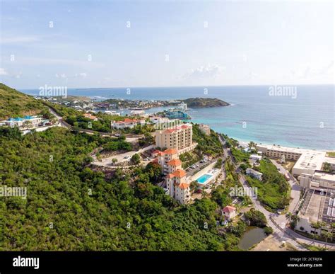 Aerial View Of The Caribbean Island Of Sint Maarten Saint Martin