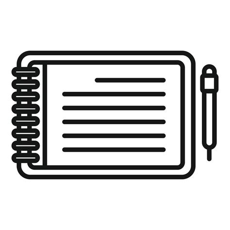 Notepad Icon Outline Vector Write Paper 15108432 Vector Art At Vecteezy