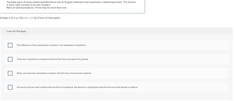 Solved Translate Each Of These Nested Quantifications Into
