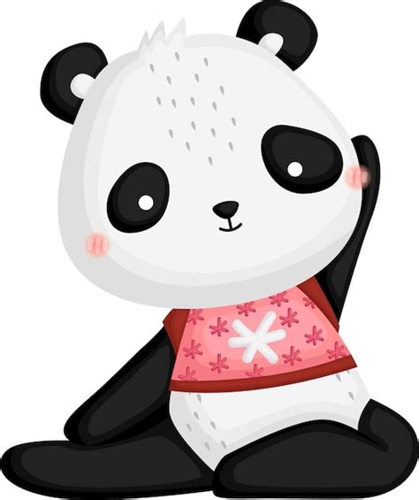 Ein Vektor Eines Süßen Pandas Der Yoga Macht Premium Vektor