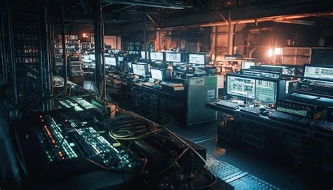 Premium Ai Image The Futuristic Robotic Arm Illuminates The Dark