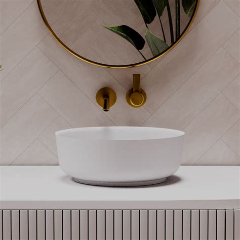 Buy Pietra Bianca Georgia Above Counter Basin 360 X 130mm White Matte