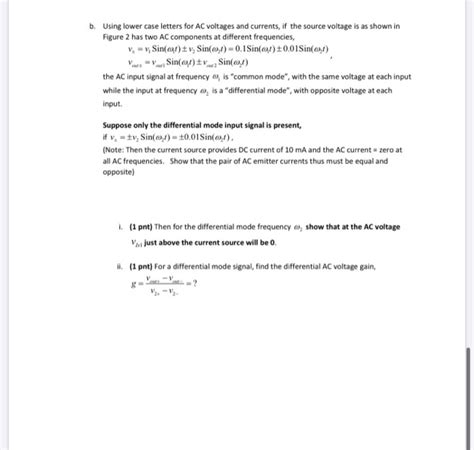 Solved The Following Figure Shows A Simple Differential Chegg