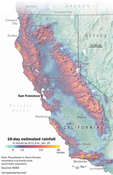California Flood Map California Weather Flooding Rain Wind And