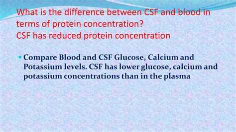 Chemical Components Of Csf Analysis Pptx