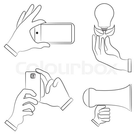 Drawings Of Hands Holding Objects