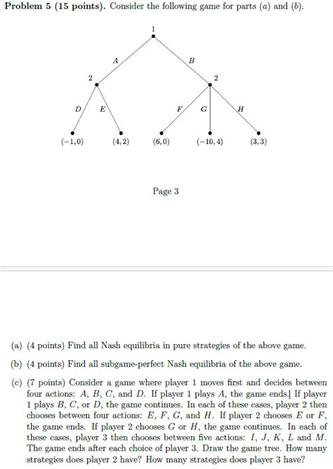 problem 5 15 ﻿points ﻿consider the following game