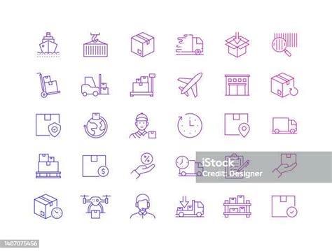 배달 및 물류 관련 벡터 씬 라인 아이콘의 간단한 집합입니다 윤곽선 기호 컬렉션 감시에 대한 스톡 벡터 아트 및 기타 이미지 감시 개념 고객 Istock