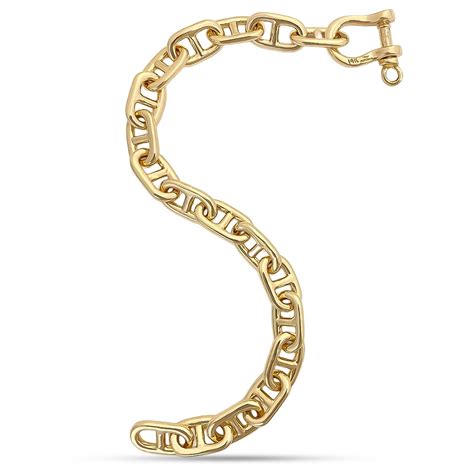 Gold Anchor Chain Bracelet 14k Anchor Chain Bracelet Aumaris Women